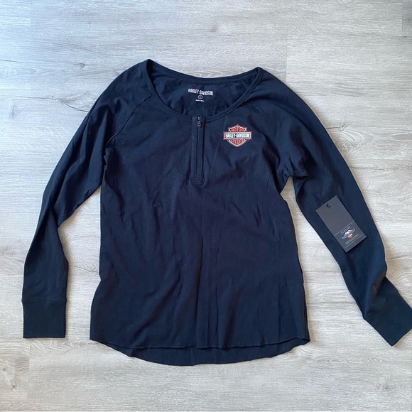 Harley-Davidson | Tops | Harley Davidson Henley Long Sleeve Top Xl Nwt ...